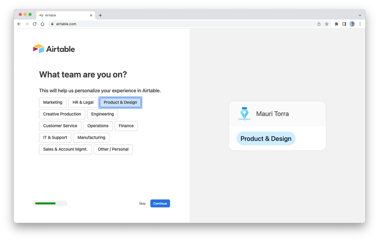 Onboarding de Airtable o cómo incrementar la Activación un 20%